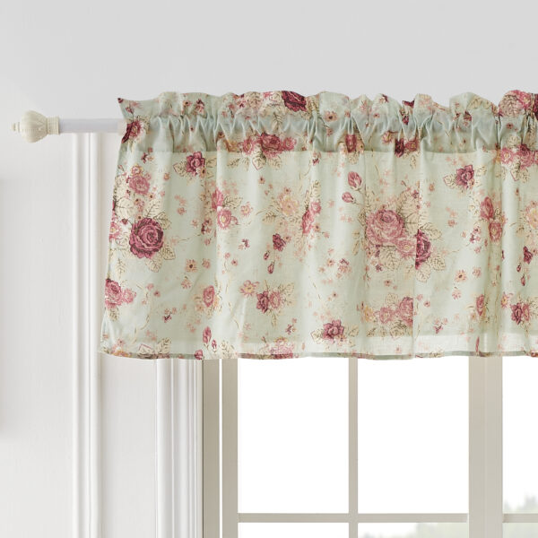 Antique Rose Blue Window Valance – Greenland Home Fashions
