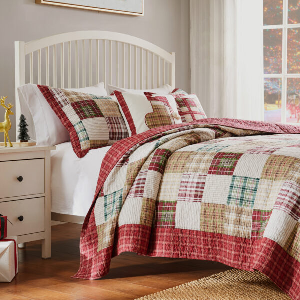 Oxford Red Quilt Set – Greenland Home Fashions